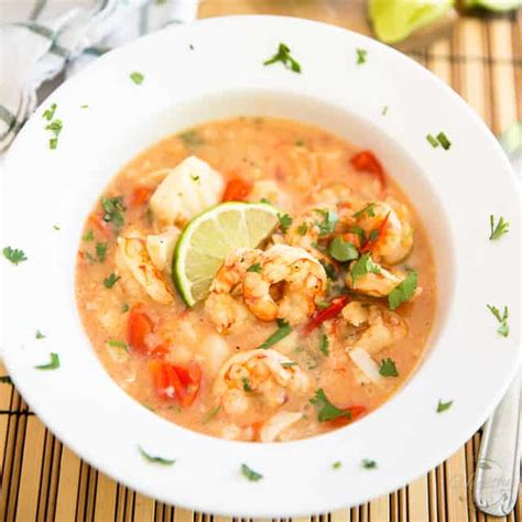 Coconut Lime Shrimp And Cod Chowder Thf