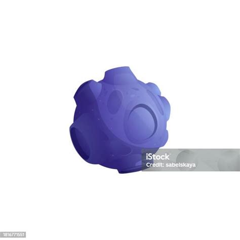 우주 소행성 또는 운석 천체 3d 벡터 일러스트 레이 션 절연 3차원 형태에 대한 스톡 벡터 아트 및 기타 이미지 3차원 형태 구 궤도 Istock