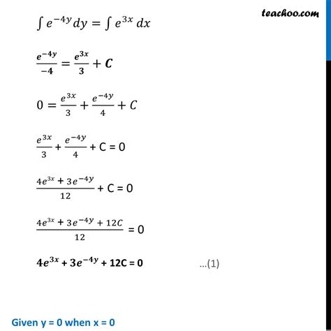 Example 20 Find Particular Solution Log Dy Dx 3x 4y