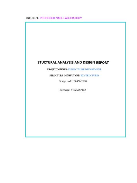 Structure Analysis Design Report Final Download Free Pdf Concrete Structural Engineering