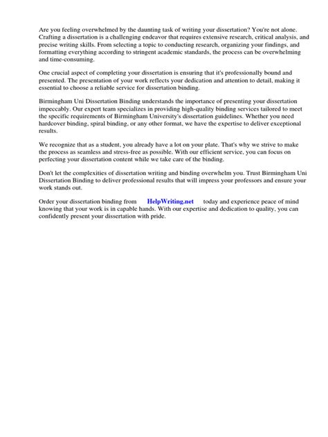 Birmingham Uni Dissertation Binding Pdf Bookbinding Thesis