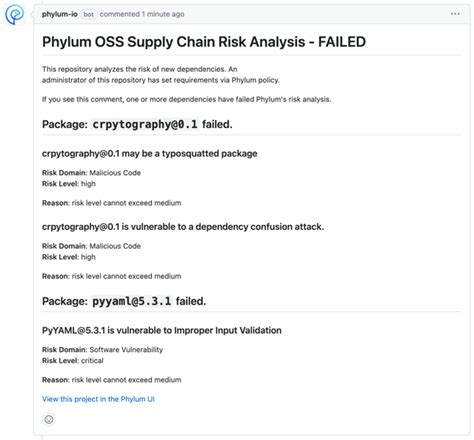 Github App Integration Phylum Documentation
