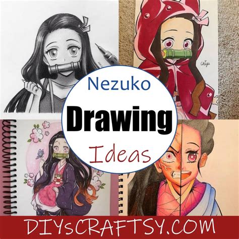 Nezuko Drawing Ideas How To Draw Nezuko DIYsCraftsy