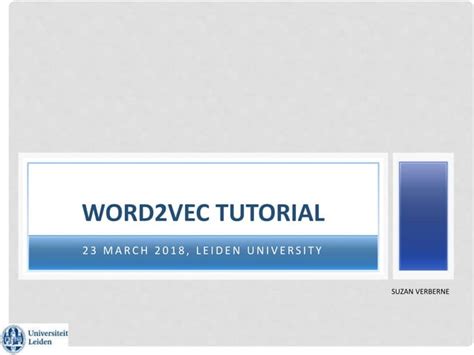 tutorial on word2vec pptx