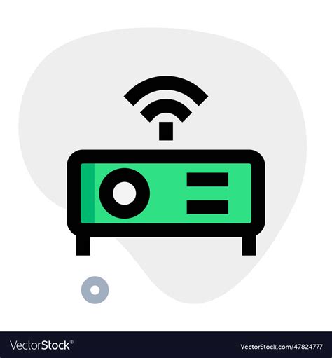Wifi Enabled Projector Used For Streaming Videos Vector Image