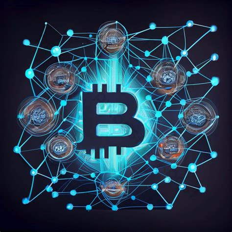 Futuristic Representation Of A Decentralized Blockchain Network