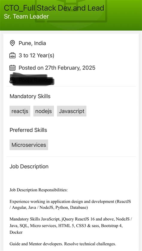 Fullstack Reactjs Nodejs Javascript Microservices Jobopening