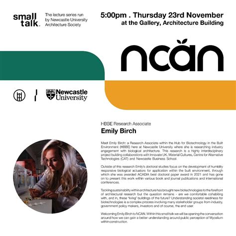 Newcastle University Architecture Society On Linkedin Ncan Emily Birch From The Hub For