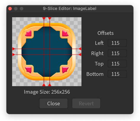 Slicecenter For Images 9 Slice Has No Custom Selector Studio Bugs