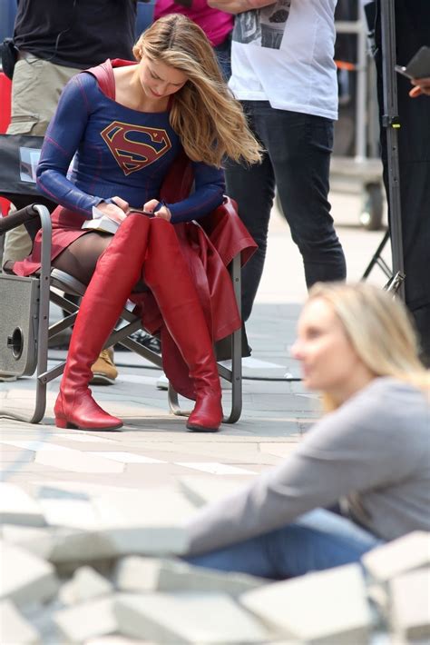 Melissa Benoist On The Set Of Supergirl In Vancouver August Celebs Today
