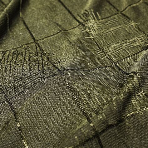 Olive Green Checkered Jersey Hijab Al Hoor