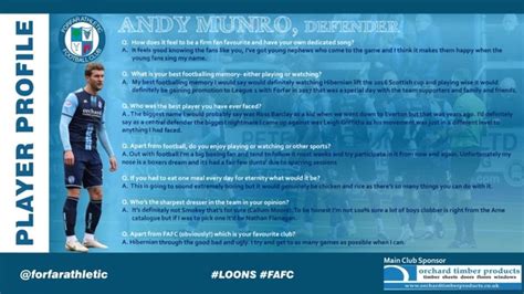 Latest News Player Profile Andy Munro