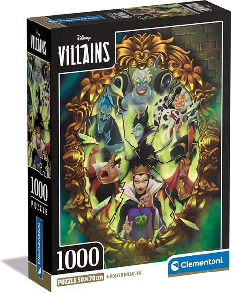 Clementoni Puzzle Disney Villains 1000 Pièces Panorama 98x33 Cm