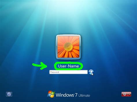 Windows 7 Log On Screen Username