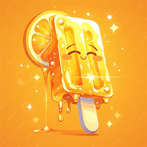 Premium Vector Tangy Orange Creamsicle Dessert Cartoon Style