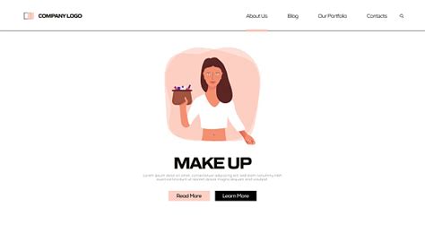 플랫 만화 스타일의 개념 다채로운 벡터 일러스트레이션을 메이크업 미용 바디 케어 및 화장품 관련 현대 벡터 일러스트 사이트 방문