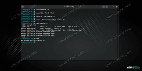 Touch Command In Linux With Examples Linux Command Line Tutorial
