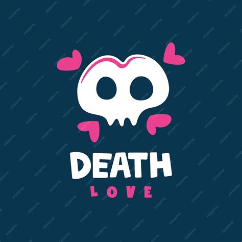 Premium Vector Death Love Logo Design Simple And Cute Mark Logo Design