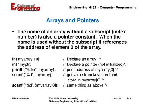 PPT Arrays And Pointers PowerPoint Presentation Free Download ID 429811