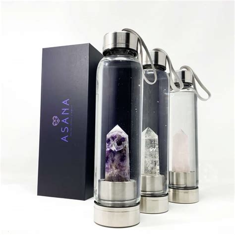 Crystal Infused Water Bottle Nikita By Niki Amethyst Crystal Infused