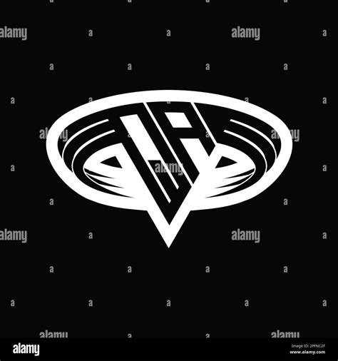 QA Logo Monogram Letter With Triangle Shape Slice Isolated Outline Design Template Stock Photo