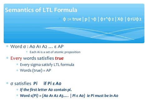 Linear Temporal Logic Ltl