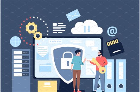 Email And Data Encryption Digital Graphics ~ Creative Market