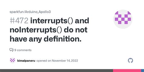 Interrupts And Nointerrupts Do Not Have Any Definition · Issue