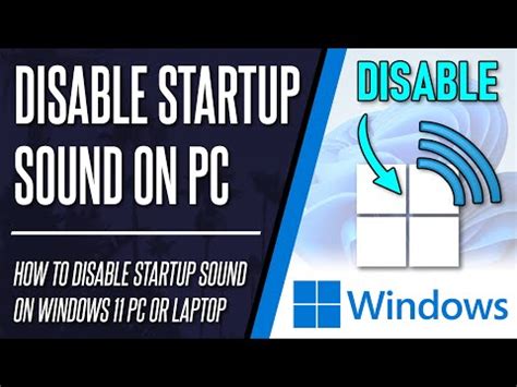 How To Disable Startup Sound On Windows PC Or Laptop YouTube
