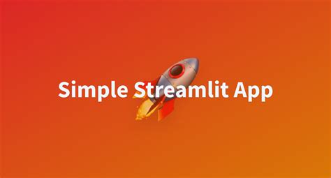 Simple Streamlit App A Hugging Face Space By Ywo