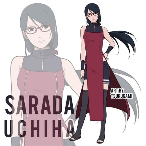 Adult Sarada Uchiha Fan Art By Tsurugami R Boruto