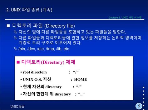 Ppt Lecture 2 Unix 파일 시스템 Powerpoint Presentation Free Download Id3909452