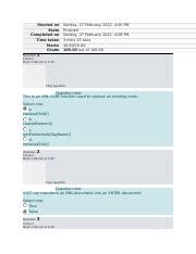 XML Based Web Applications MQ Docx Started On State Completed On Time Taken Marks Grade
