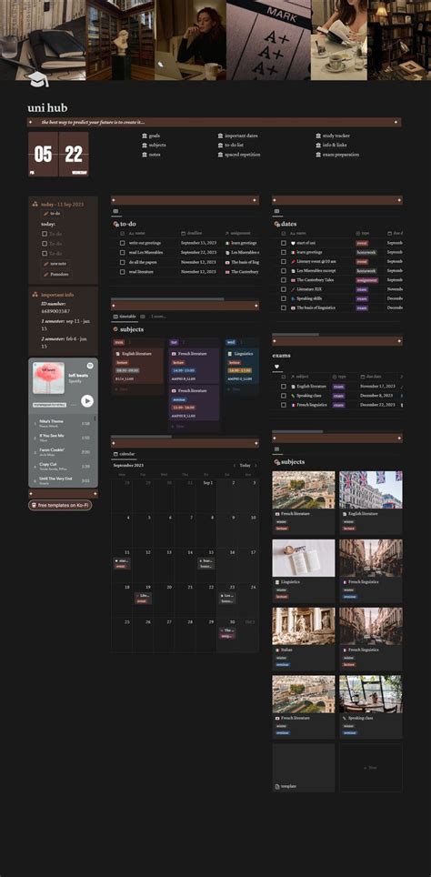 Notion Template Light Academia Aesthetic High School Hacks Aesthetic
