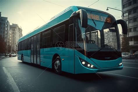 繁华街区的公交车高清图片下载 正版图片600050454 摄图网