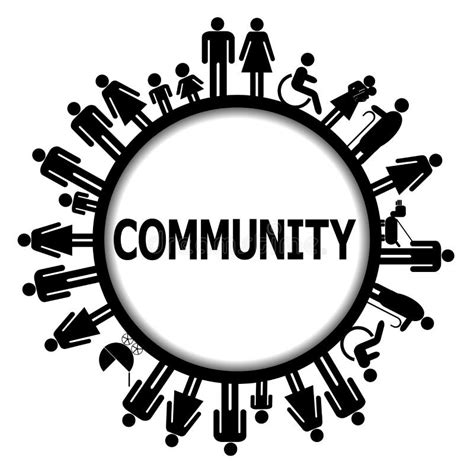 Community Clipart Black And White Simple