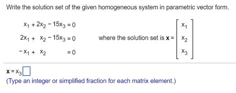 Solved Q5write The Solution Set Of The Given Homogeneous