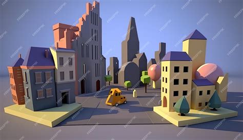 Premium Ai Image Ai Generated Ai Generative City Urban Scene In 3d