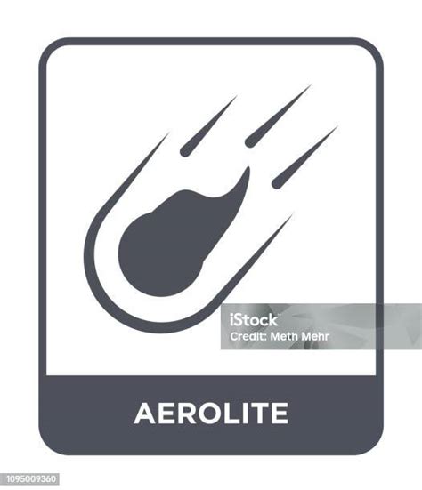 흰색 바탕에 Aerolite 아이콘 벡터 Aerolite 유행 가득 천문학 컬렉션에서 아이콘 0명에 대한 스톡 벡터 아트 및