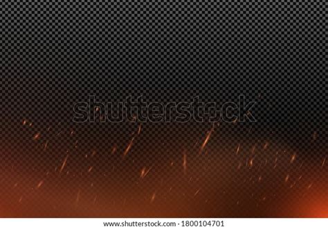 Realistic Fire Effect Particles On Transparent Stock Vector Royalty Free Shutterstock