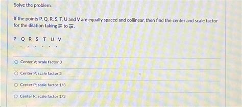 solved solve the problem if the points p ﻿q ﻿r ﻿s ﻿t ﻿u
