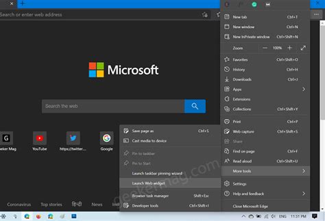 How To Show Edge Web Widget In Windows Taskbar