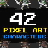 42 Pixel Art Characters Bundle