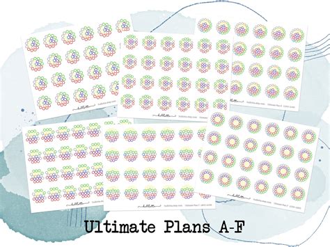 Printable Color Coded Food Group Portion Control Trackers For Planner