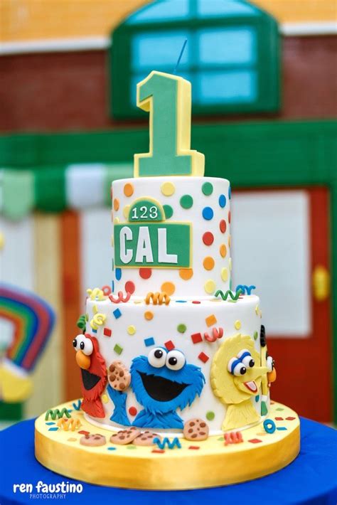 Fun And Colorful Sesame Street Cake For Birthday Parties