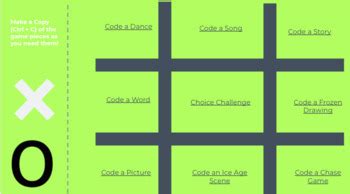 Tic Tac Toe Coding Edition By Teaching3rdto7th TpT