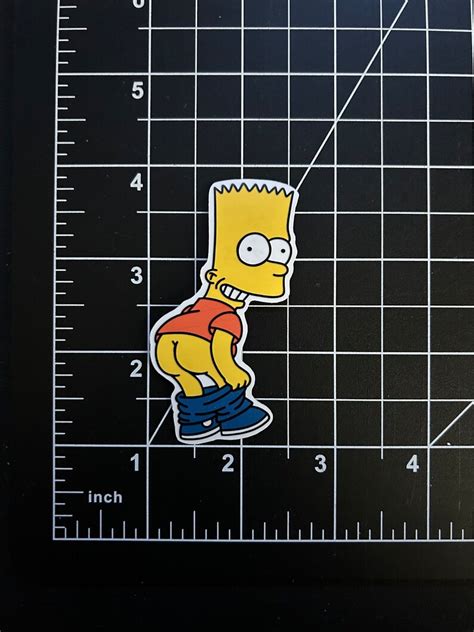 Cheeky Bart Simpson Butt Sticker The Simpsons Collection Etsy