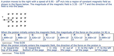 Solved A Proton Moves To The Right With A Speed Of Chegg Com