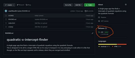 Github Jason Mayer Quadratic X Intercept Finder A Single Page App That Finds X Intercepts Of