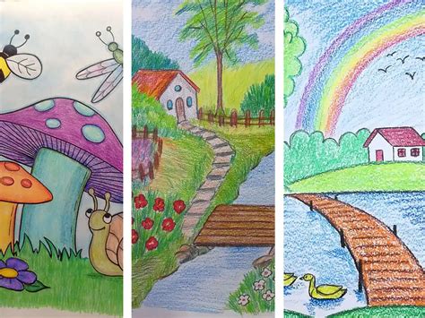 نقاشی ساده کودکانه طرح‌هایی که هر کودک می‌تواند بکشد تصاویر